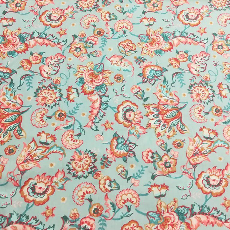 Comprar Tela De Popelín 100 Algodón Estampado Floral Tejidosandtelas